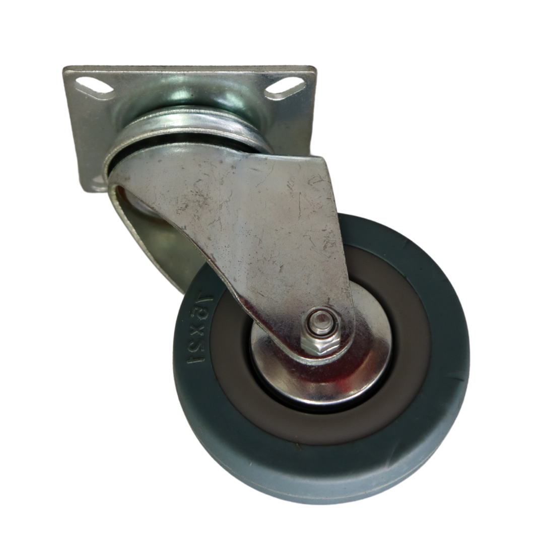 LR75P/P Swivel Plate Castor 75mm thermoplastic rubber wheel ...