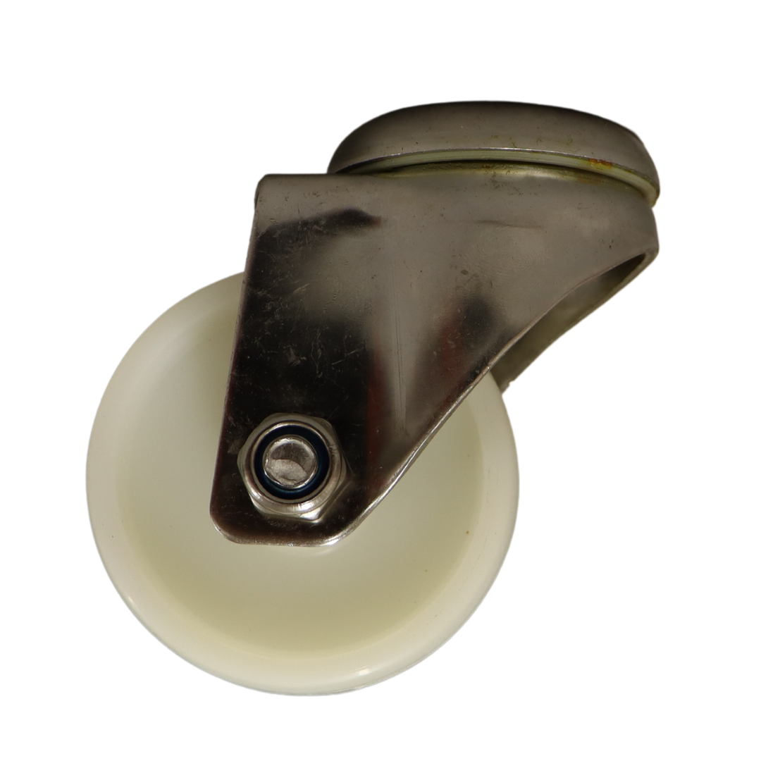 Bolt Hole Stainless Steel Swivel Castor 75mm Nylon Wheel. | Castors New ...